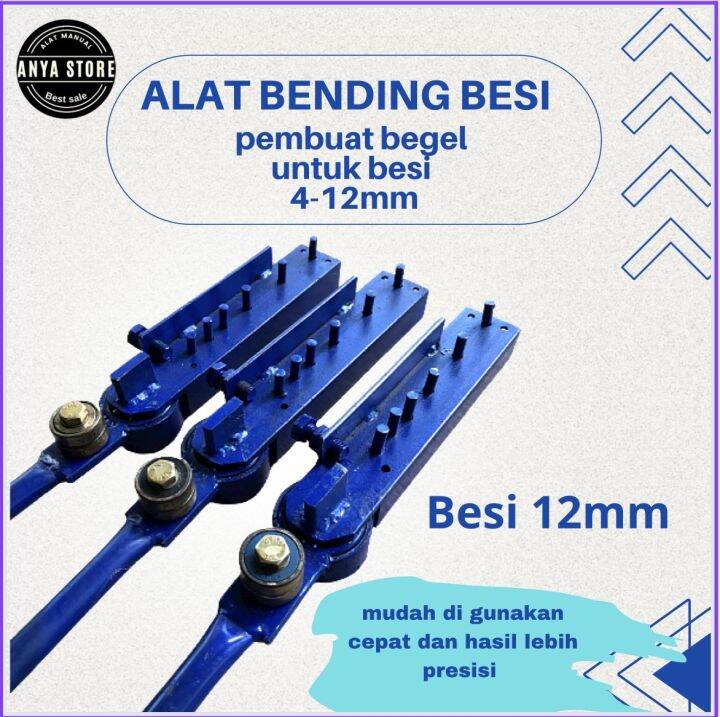 Alat tekuk besi / alat bengkok besi pembuat begel untuk besi maks 4 ...