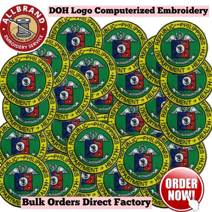 DOH Patches Logo 3x3 and 2x2 Computerized Embroidery | Lazada PH