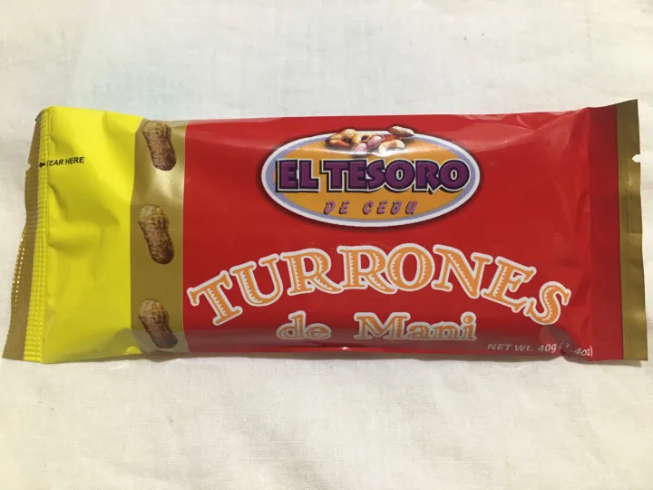 Turrones de Mani Cebu delicacy 40g Rolled baked waffle snacks w ...
