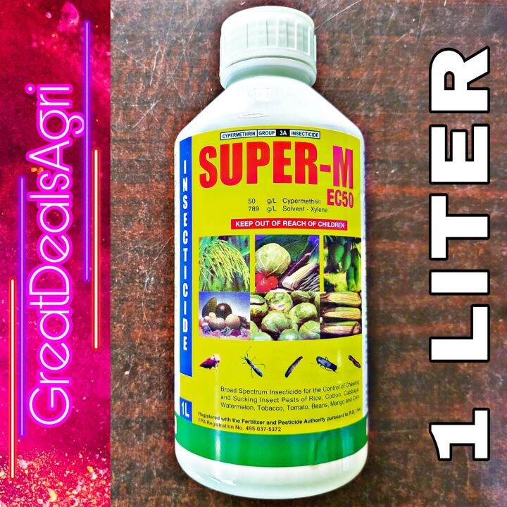 SUPER-M EC50 CYPERMETHRIN INSECTICIDE LIKE CYMBUSH (1 LITER) PLANTCARE ...
