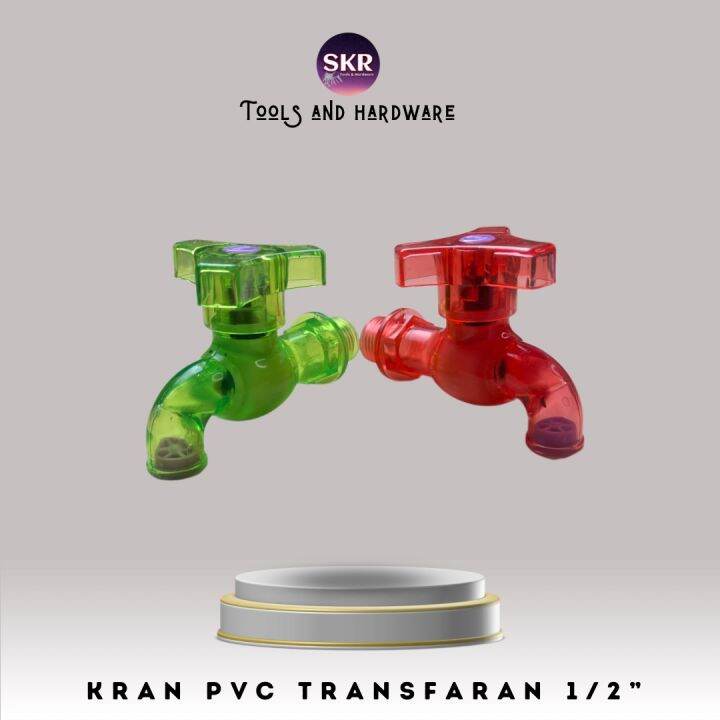 KRAN PVC TRANSFARAN WARNA 1/2" |3/4" Kran Tembok Pvc murah | Lazada Indonesia