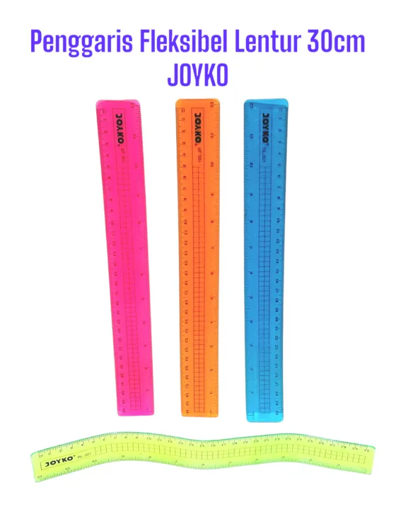 Penggaris Lentur 30 cm Fleksibel Anti Patah Joyko Micro star | Lazada ...