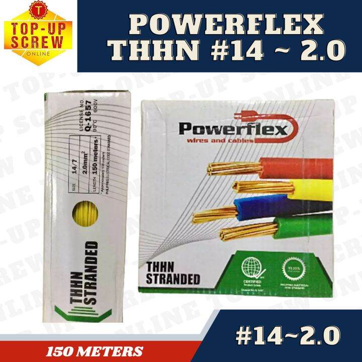 Powerflex THHN Stranded Wire #14 ~ 2.0 || Sold per box (150meters ...