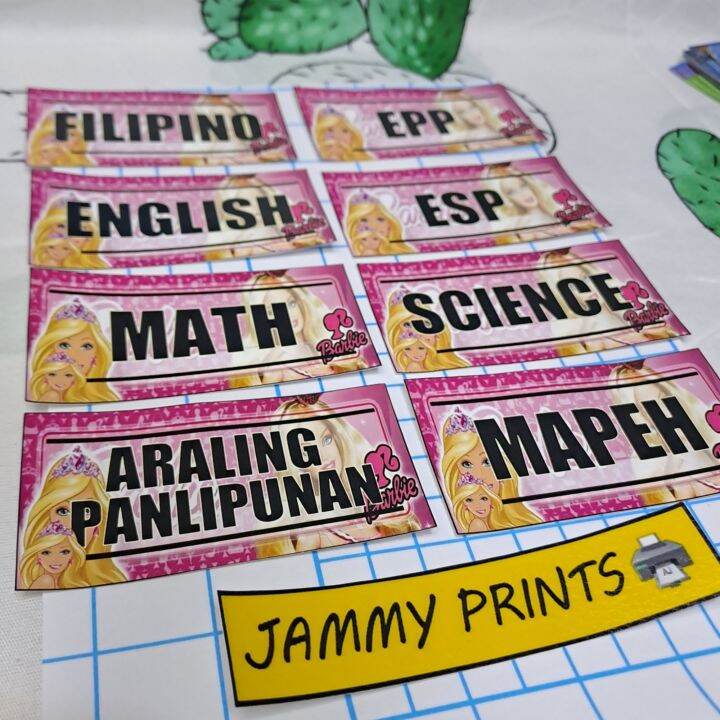 Subject Sticker Label / Notebook Sticker Label (Elementary Subject ...