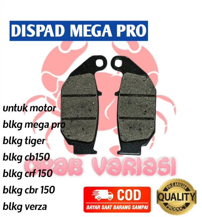 dispad kampas rem cakram blkg megapro verza cb150 cbr150 crf150 tiger ...
