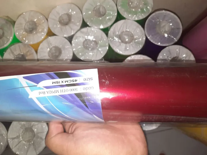 skotlet stiker PROFIX merah metalic candy metalik lebar 45 cm panjang ...