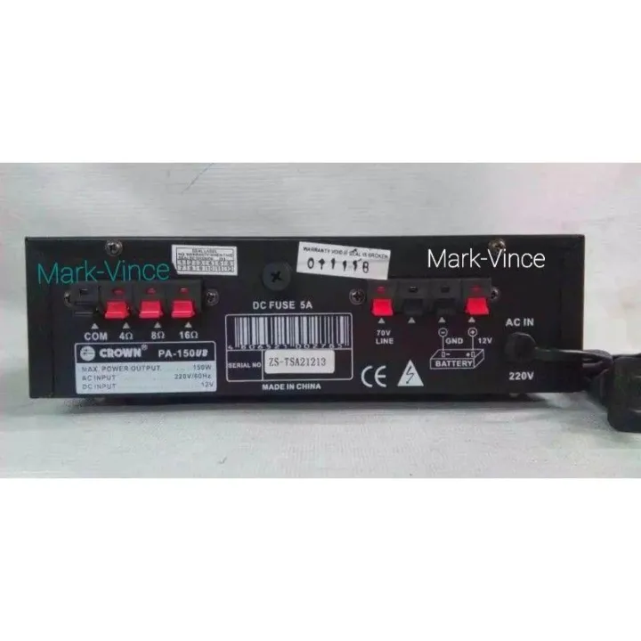 Crown PA-150UB Public Address Amplifier.. | Lazada PH