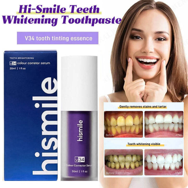 Hismile Toothpaste Teeth Whitening V34 Toothpaste Mousse Foam Tooth ...