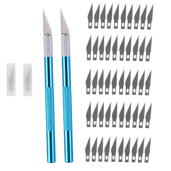Metal Scalpel Knife Tools Kit Non-Slip Blades Engraving Knife Mobile ...