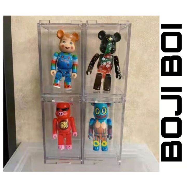 Bearbrick 100% Stackable Arcylic Display Case Box 7cm Bearbricks 积木熊 ...
