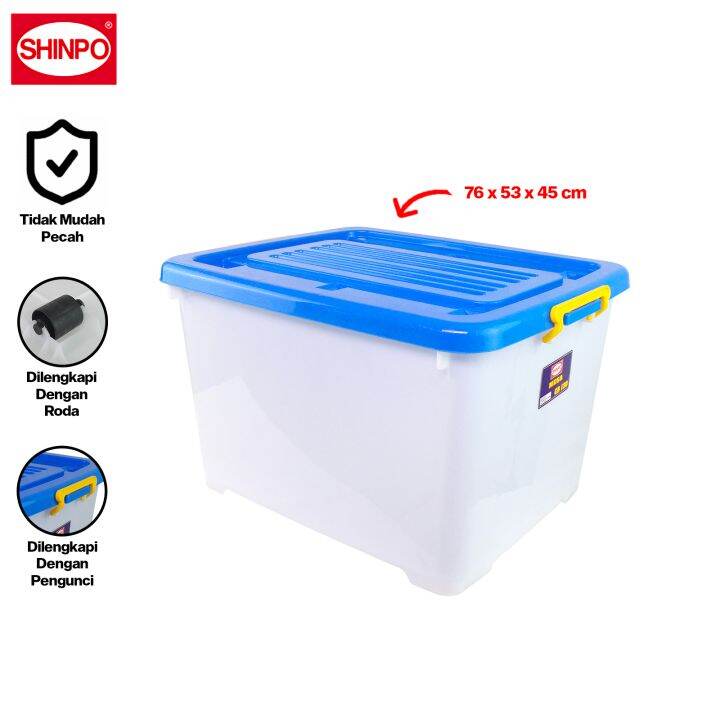 SHINPO Kontainer Plastik Dengan Roda Mega Container Box Kotak ...