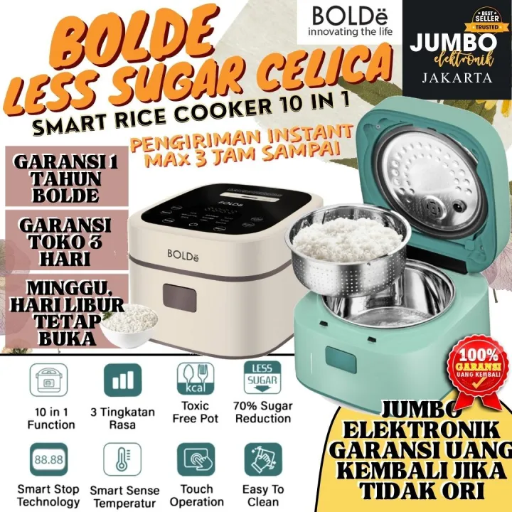 Bolde Rice Cooker Less Sugar Celica 1.2L 1.2 Liter | Lazada Indonesia