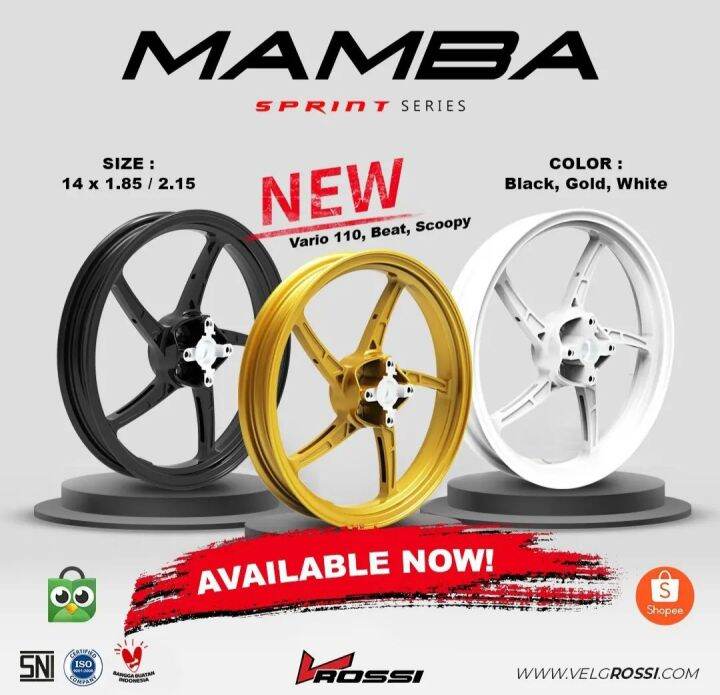 velg vrossi sprint mamba matic honda scoopy beat vario genio | Lazada ...