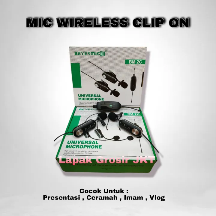 Microphone - Mic Wireless Clip On Jepit Imam Mesjid Ceramah Presentasi ...