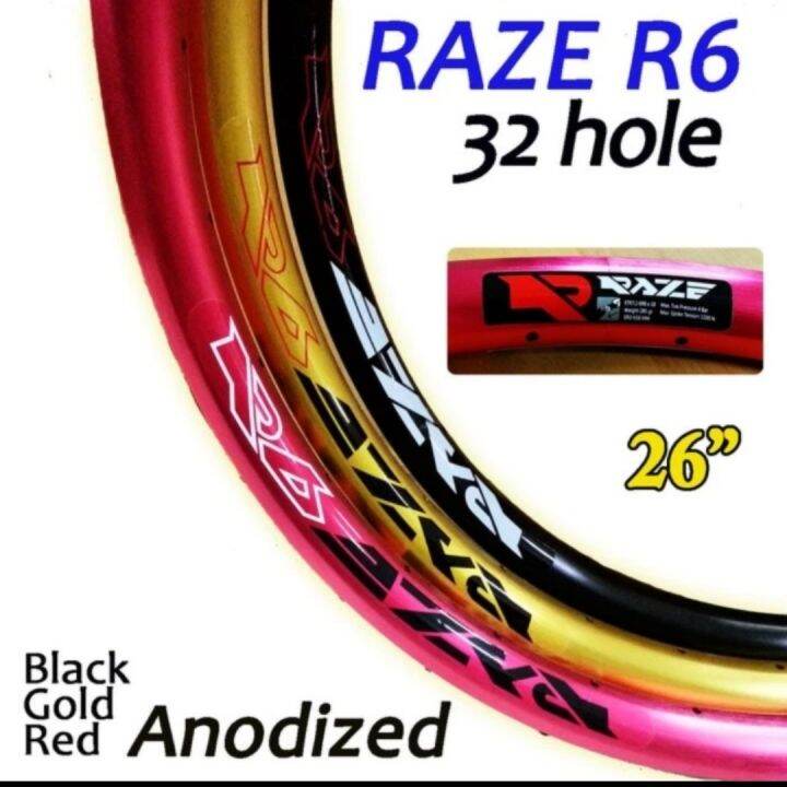 RIM/PELEK/VELG RAZE R6 26 INCH 32 HOLE ALLOY RIMS RODA 26 MTB | Lazada ...