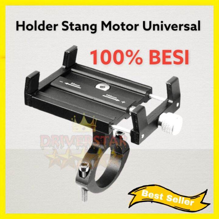 Holder Hp Motor / Holder Hp Universal Untuk Stang Full Besi | Lazada ...