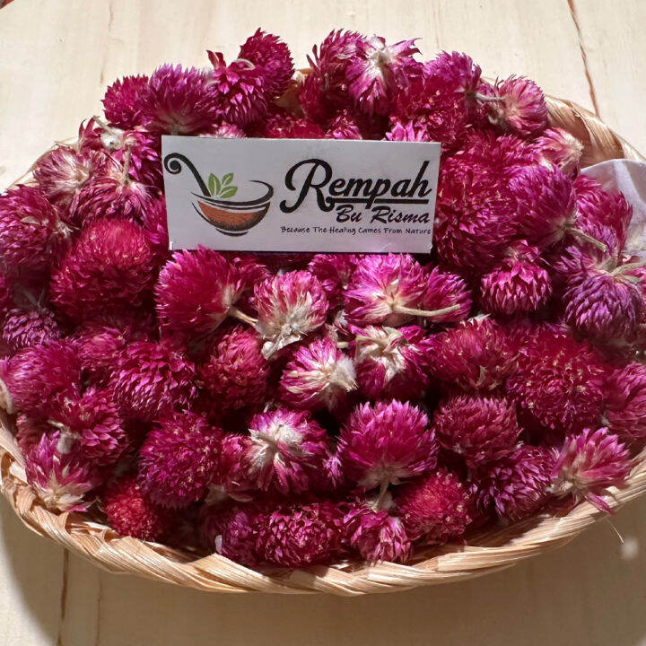 GLOBE AMARANTH TEA - TEH BUNGA GLOBE AMARANTH KERING 1KG & 500 GRAM ...