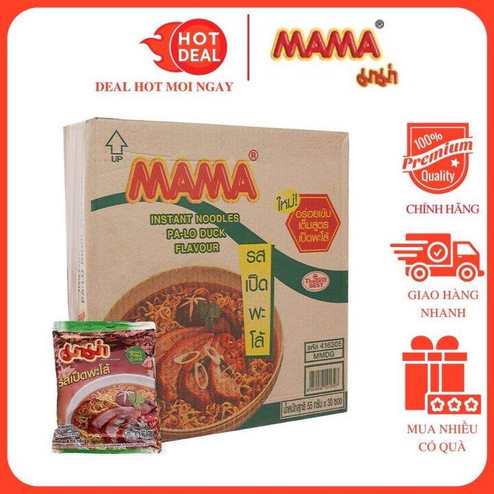 Mì Thái Lan Mama vị vịt tiềm (thùng 30 gói) loại 55g | Lazada.vn