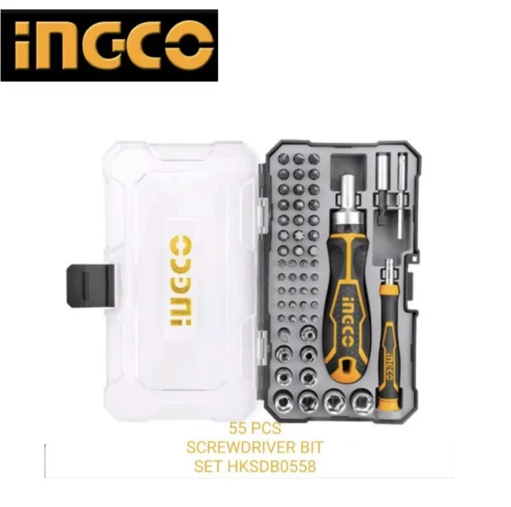 INGCO ORIGINAL 55 PCS SCREWDRIVER BITS SET HKSDB0558 | Lazada PH