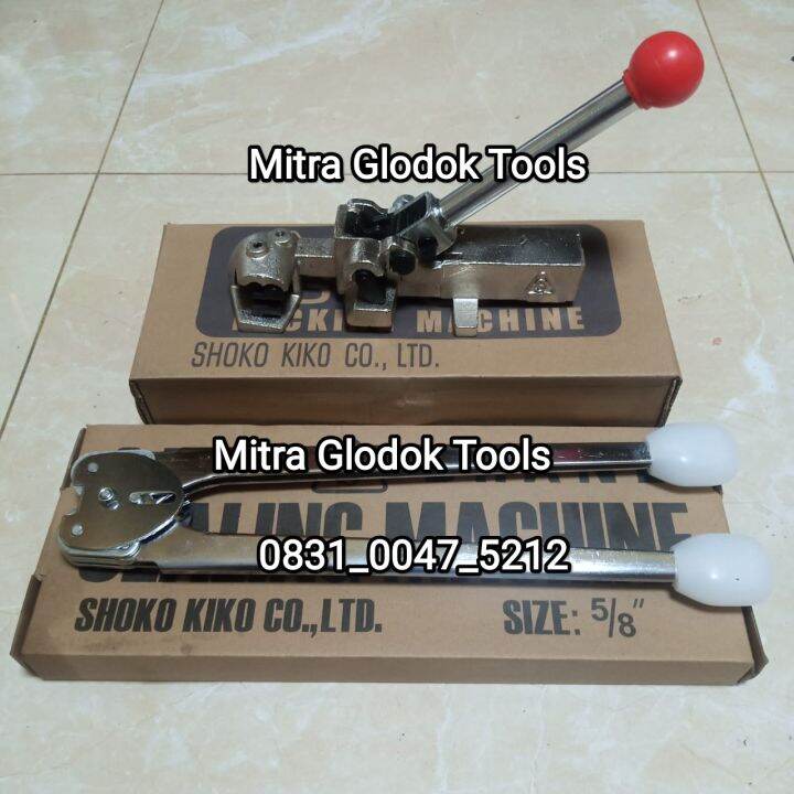 Spot hand strapping band tool alat packing klem manual ukuran 5/8 inch ...