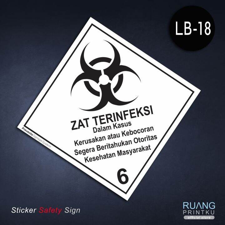 Stiker Label Limbah B3 Zat Terinfeksi | Lazada Indonesia