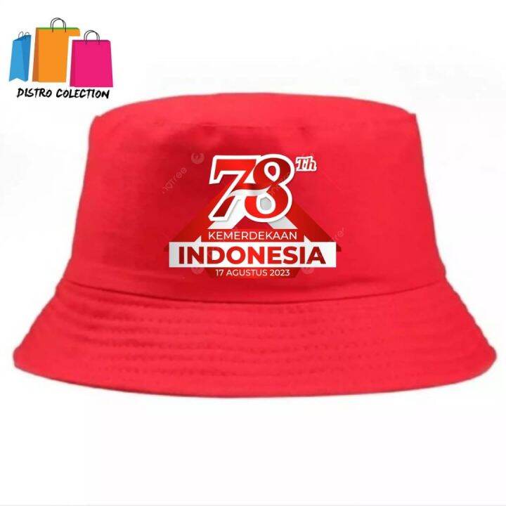 TOPI BUCKET HUT RI KE 78 TAHUN INDONESIA | Lazada Indonesia