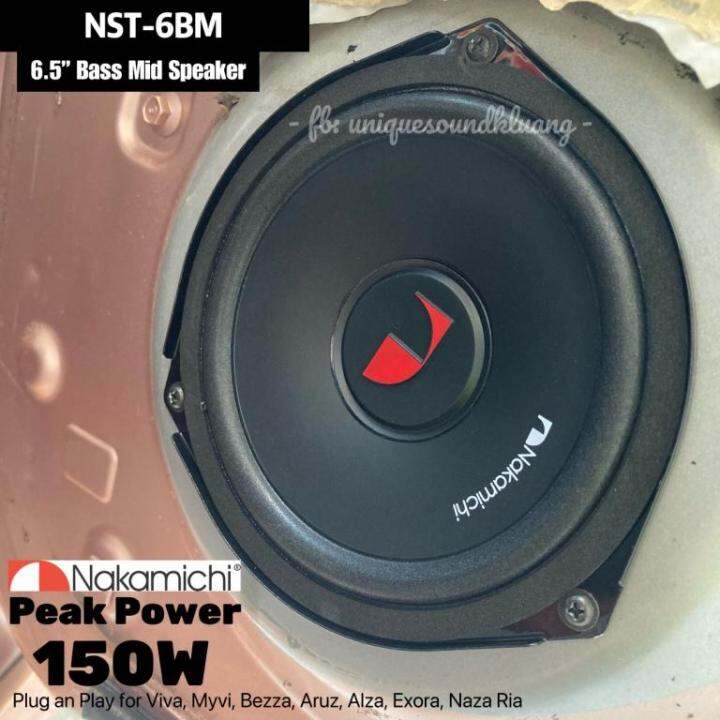 Nakamichi NST-6BM 6.5" Mid Bass | Plug and Play for Myvi Viva Axia Bezza Alza Aruz | Speaker ...