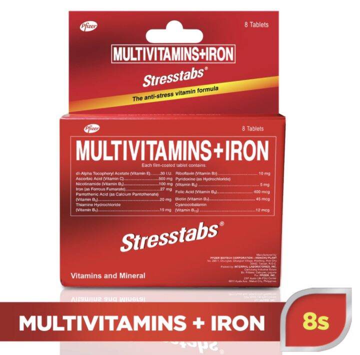 Stresstabs Multivitamins+Iron 8 Tablets | Lazada PH