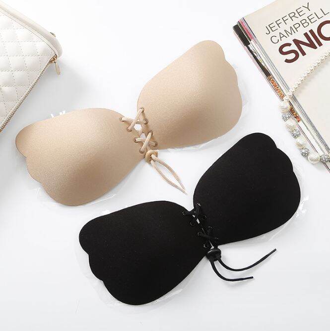 🇲🇾READY STOCK KL Plus Size Lady ABCD Cup Wedding/Night Dressing Invisible Nu Bra Silicon String ...