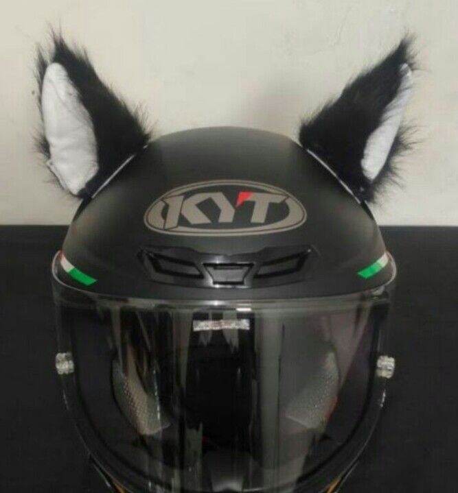 Telinga Kucing Helm 1 Pasang Berbulu Lembut Dan Halus/ Kuping Helm ...
