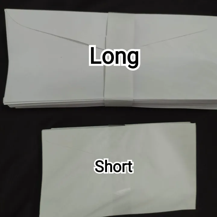 50 pcs. White Envelope Ordinary (Short/Long) | Lazada PH