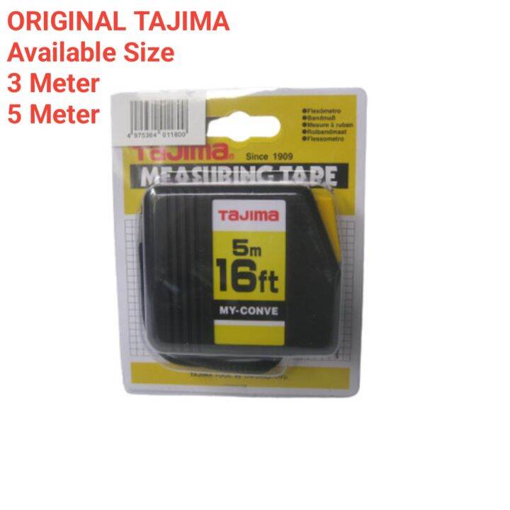 Tajima measuring tape 5 meter meteran tukang 3 meter meteran roll original tajima | Lazada Indonesia