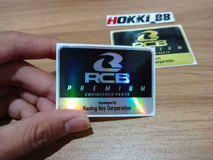 Sticker rcb premium gold stiker acesoris variasi shock motor racing boy ...