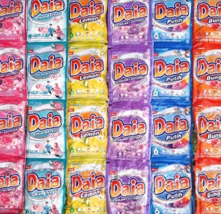 Daia daia detergen bubuk 26 gram detergen daia 1 renceng 6 pcs murah ...