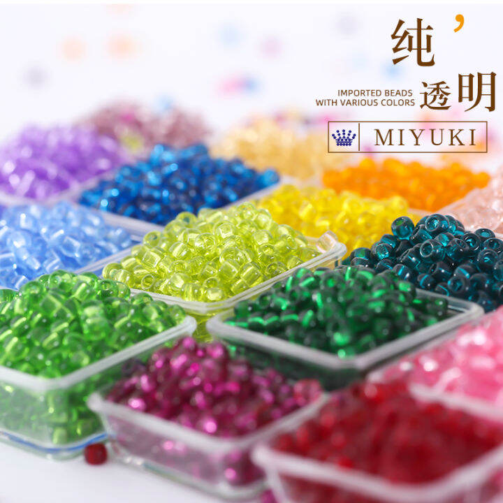 Japan Miyuki Bead Miyuki Micro Glass Bead 8/0 Pure Transparent 3mm Rainbow Color Import Loose ...