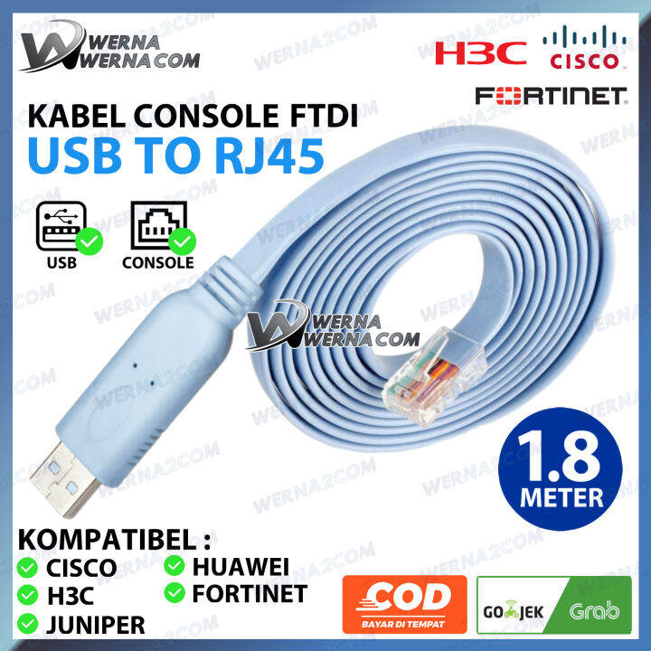 Kabel Konsol Console FTDI Cisco Router USB to RJ45 1.8 Meter | Lazada ...