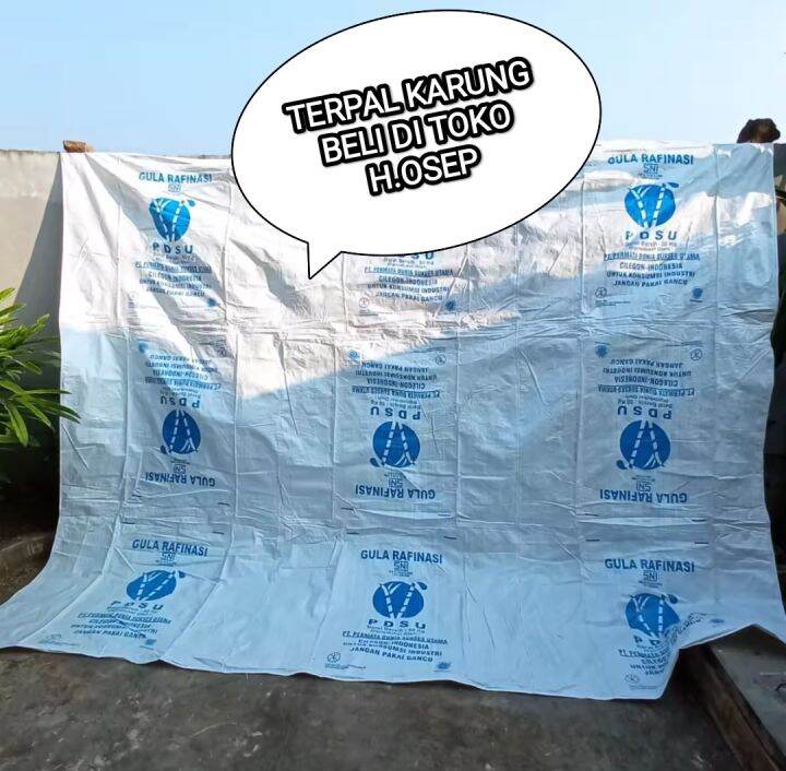 TERPAL 200x300, Untuk Atap / Hamparan Padi, Terpal dari karung / Terpal ...