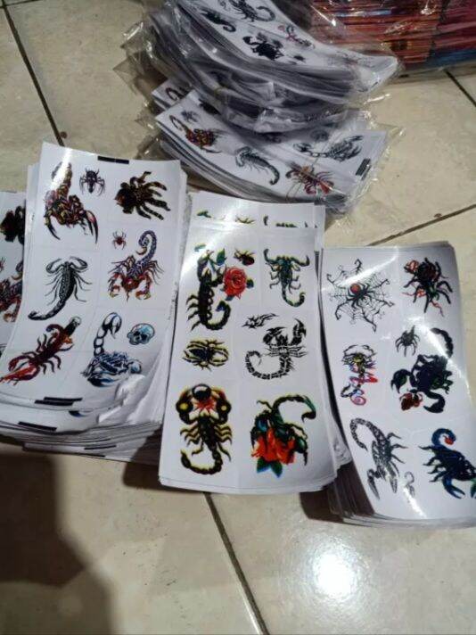 Mainan tato kerik isi 100 lembar campur,100 lembar tato kerik mainan ...