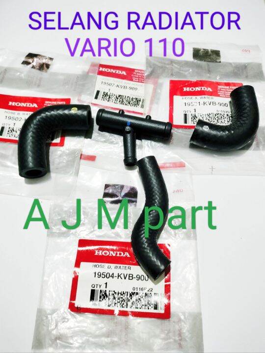 SELANG AIR RADIATOR SET PLUS PIPA T RADIATOR HONDA VARIO 110 ASLI ...