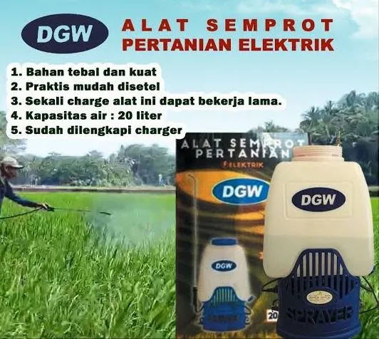 SPRAYER TANGKI ALAT SEMPROT PERTANIAN ELEKTRIK DGW 20 LITER | Lazada ...