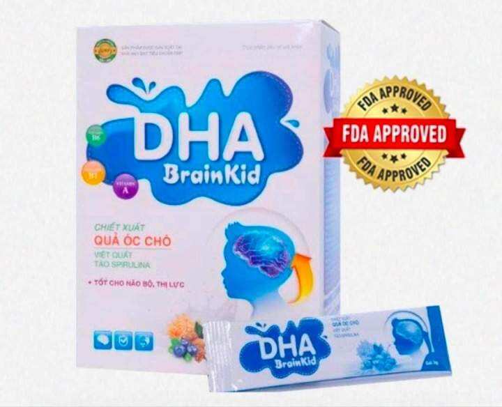DHA BRAIN KID - Children Learn Faster, Improve Memory, DHA Supplement (New Packiging 12packs ...