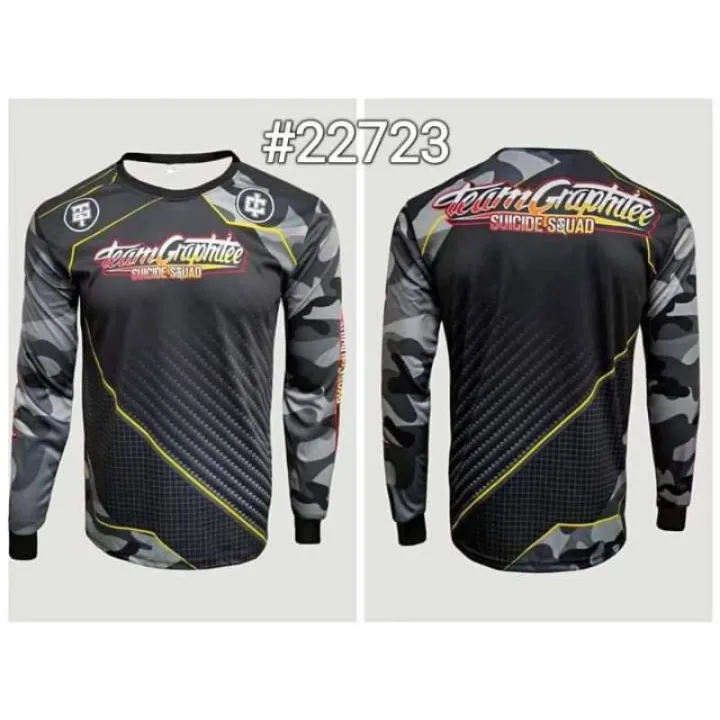 TEAM GRAPHITEE RIDER'S LONG SLEEVE JERSEY SUICIDE SQUAD POLYSTER HIGH ...