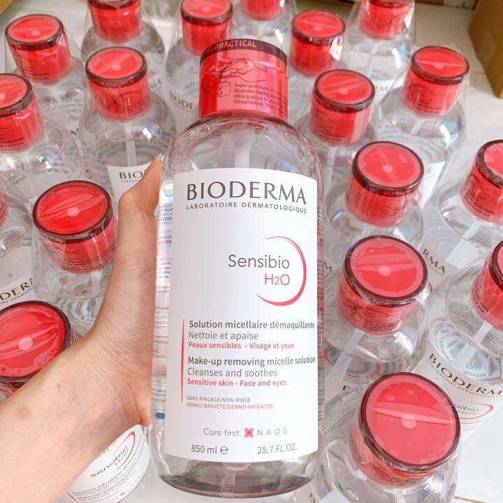 [CÓ SẴN] TẨY TRANG BIODERMA HỒNG NẮP NHÚN SIZE 850ML | Lazada.vn