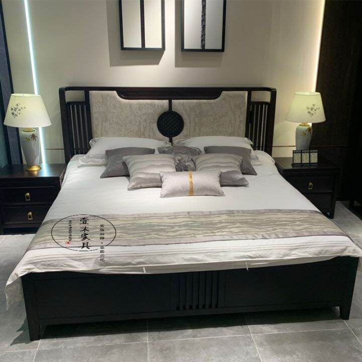 New Chinese Style Solid Wood Bed Sandalwood 1.8 M Double Bed Master ...