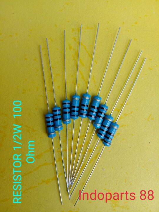 (10 PCS ) RESISTOR 1/2W 100 Ohm RESISTOR 1/2 WATT 100 Ohm resistor 1/2 w 100 ohm | Lazada Indonesia