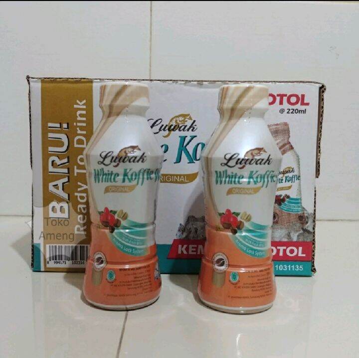 KOPI LUWAK WHITE KOFFIE KEMASAN BOTOL 1 DUS ISI 12 PCS 220ML | Lazada ...
