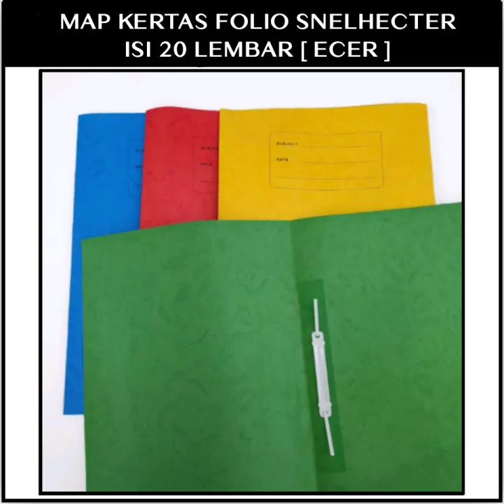Map Kertas Folio Snell / Map Snelhecter Kertas Isi 20 Lembar ( ECER ...