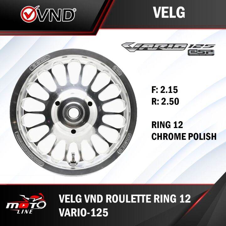 velg VND Vario 125 ROULETE Ring 12 Crome polish | Lazada Indonesia