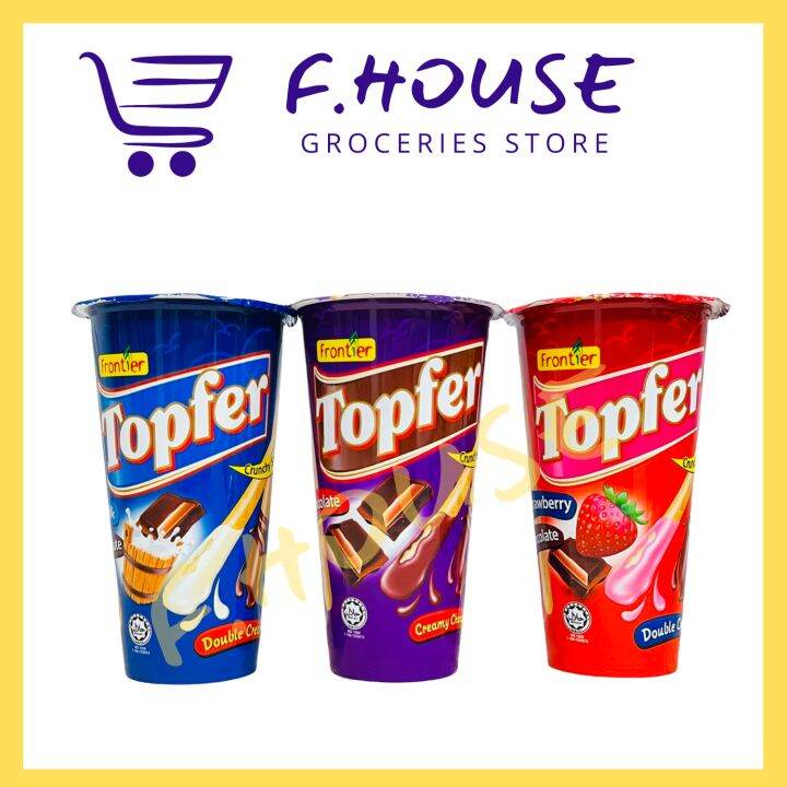 FRONTIER TOPFER Crunchy Sticks (40g) ️Strawberry Chocolate ️Milk ...