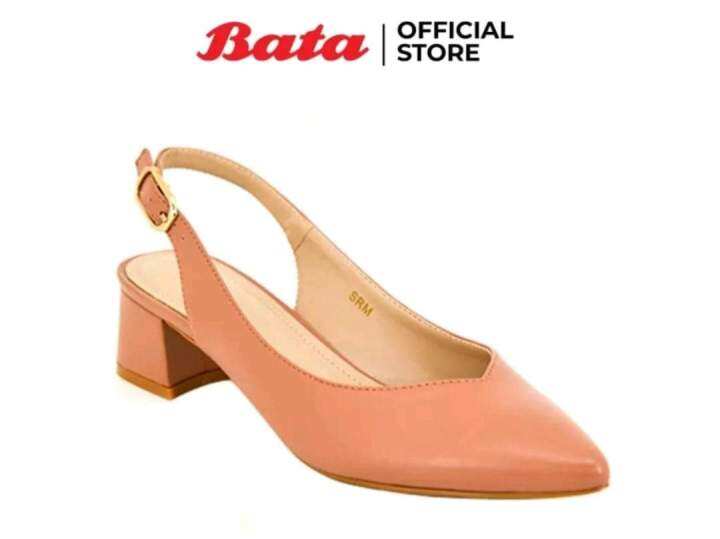 Bata บาจา รองเท้ารัดส้น สูง 1 นิ้ว สีชมพู | Lazada.co.th